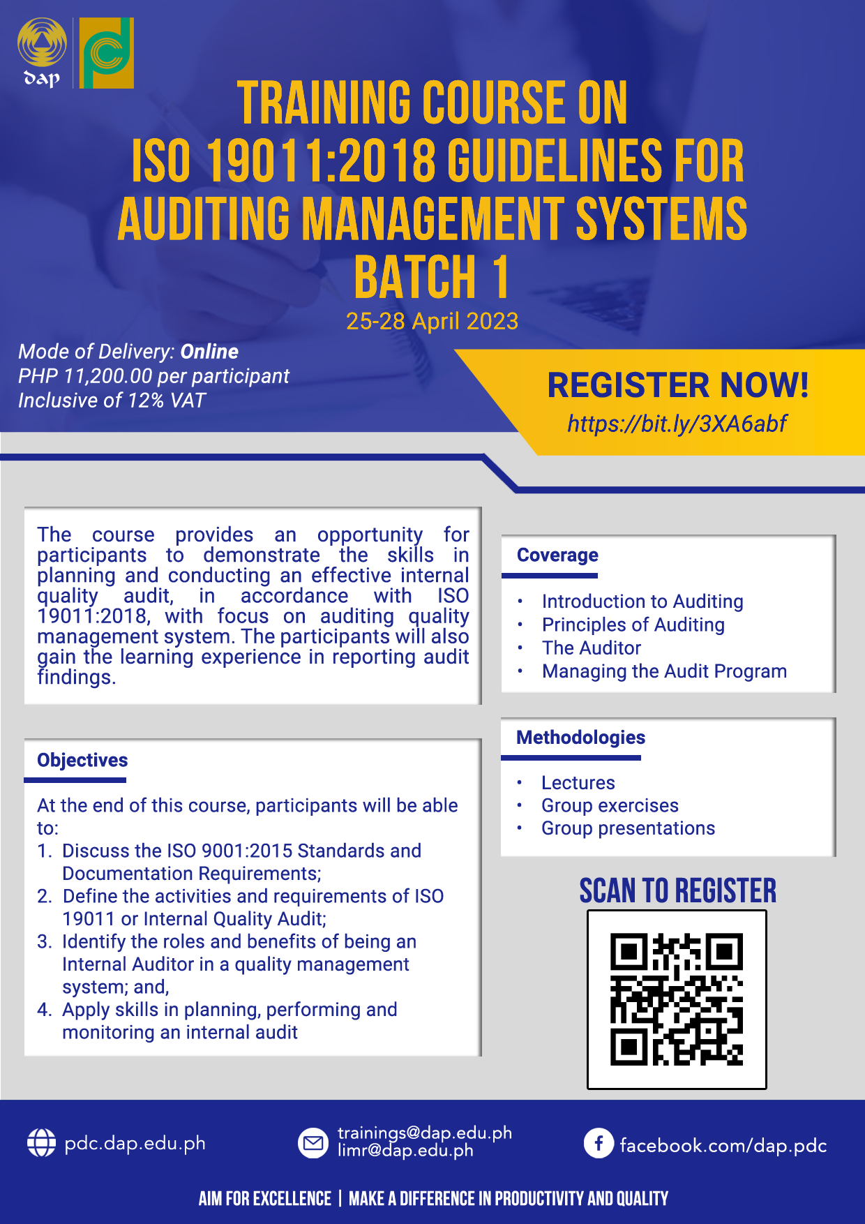 Training Course on ISO 19011:2018 Guidelines for Auditing Management ...