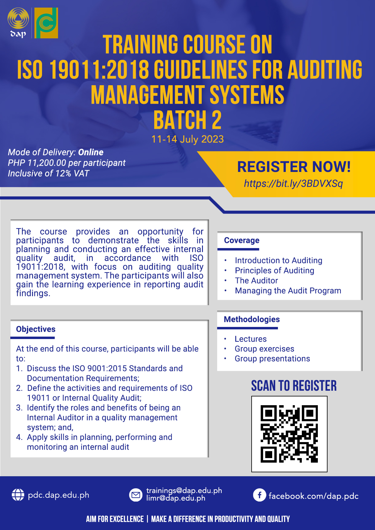 Training Course on ISO 19011:2018 Guidelines for Auditing Management ...
