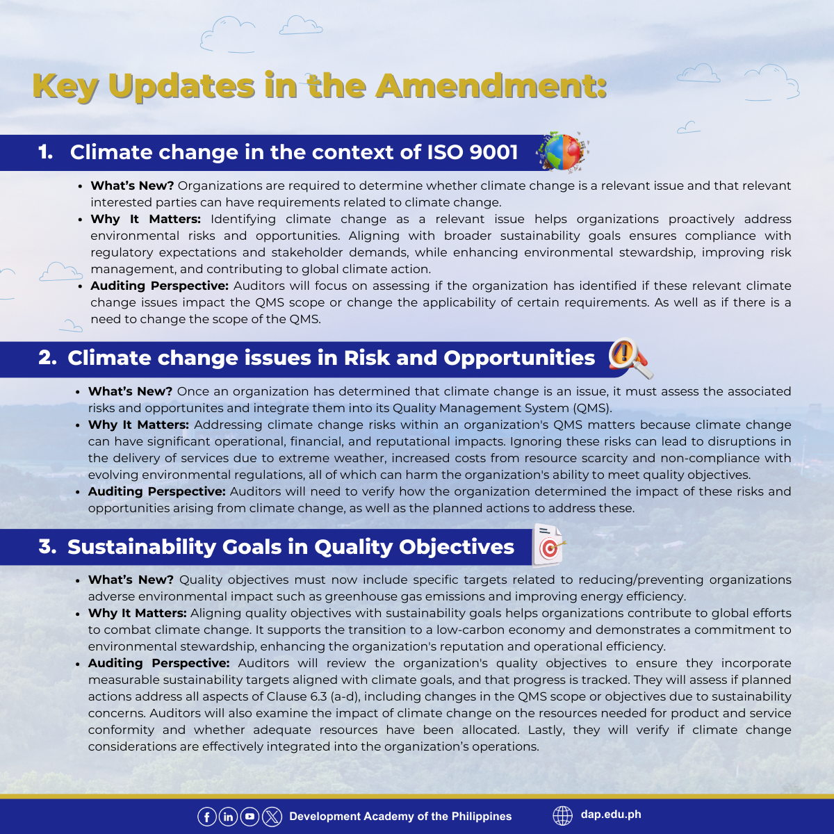 ISO 9001:2015/Amd 1:2024 Integrating Climate Change Actions | PDC