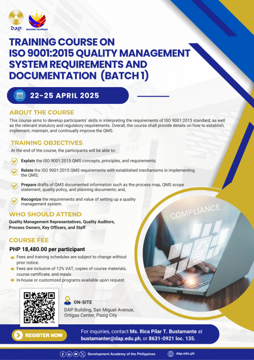 Quality Management System (QMS) Certifiable to ISO 9001 | PDC